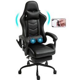 Delman Gaming-Stuhl Bürostuhl Chefsessel Massagefunktion Drehstuhl
