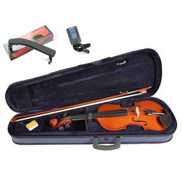 Leonardo Bowed Instruments Violine 4/4 Geige Komplett-Set Student LV-1044 mit Bogen