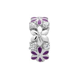 UNIQUE Charm-Einhänger UNIQUE Clip Charm 925 Silber mit Emaille und Zirkonia CC0120