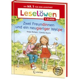 Loewe Verlag Leselöwen 1. Klasse - Zwei Freundinnen und ein neugieriger Welpe - Katja Richert, Gebunden