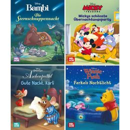 Nelson Mini-Bücher: 4er Disney Gutenacht-Geschichten 1-4, Gebunden