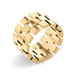 Calvin Klein Fingerring Schmuck Edelstahl Fingerring Damenring, gelb|goldfarben