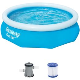 Bestway Quick-Up Pool Fast Set Pool (Set), 305x76 cm, inkl. Filterpumpe, blau