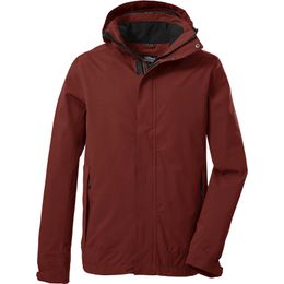 Killtec® Funktionsjacke, abzippbare Kapuze, wasserdicht, für Herren, rot, M