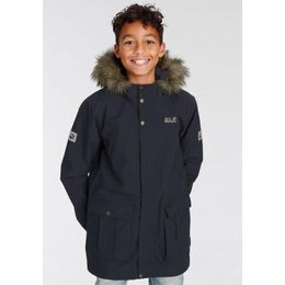 Jack Wolfskin 3-in-1-Funktionsparka B ELK ISLAND 3IN1 PARKA - für Kinder Wasserdicht & Winddicht & Atmungsaktiv, blau