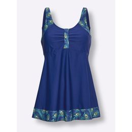 feel good Damen Tankini-Oberteil mit Softcups, royalblau-blaugr&uuml;n-bedruckt, Gr&ouml;&szlig;e 40B