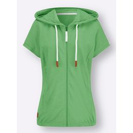WITT Damen Sweatjacke mit Nahttaschen, apfel, Gr&ouml;&szlig;e 44