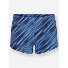 feel good Herren Badehose, marine-mittelblau-bedruckt, Gr&ouml;&szlig;e 5