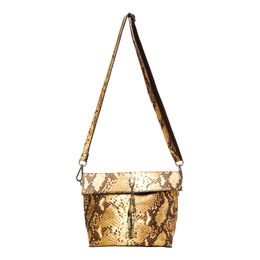 NAEMI Schultertasche Damen Gr&ouml;&szlig;e One Size schoko / goldgelb