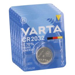 Varta 6x Varta Lithium-Knopfzelle 3V CR 2032 DL 2032 ECR 2032 L14 EA Knopfzelle