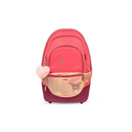 Belmil Rucksack Rucksack 2-IN-1 Schultasche & Gürteltasche 2-teilig Ranzen Coral