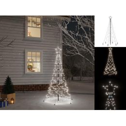 vidaXL Künstlicher Weihnachtsbaum LED-Weihnachtsbaum mit Erdnägeln Kaltweiß 200 LEDs 180 cm