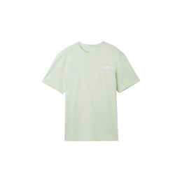 Tom Tailor Herren T-Shirt mit Logo Print, grün, Logo Print, Gr. XL
