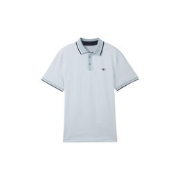 Tom Tailor Herren Basic Poloshirt, weiß, Uni, Gr. XL