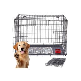 Arebos Hunde-Transportbox Hundekäfig Haustierkäfig Gitterbox klappbar S-M-L-XL bis 8