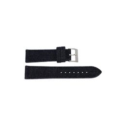 JuwelmaLux Uhrenarmband JuwelmaLux Uhrenband Jeansoptik schwarz JL38-10-0246 20 mm