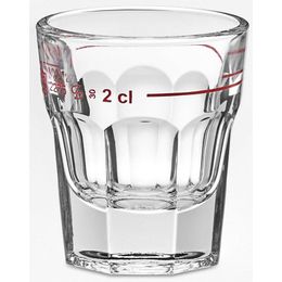 Van Well Schnapsglas Lahnstein Rotring, Glas, 0,2 L, geeicht, Spülmaschinengeeignet, Gastronomiequalität, 24-tlg., weiß