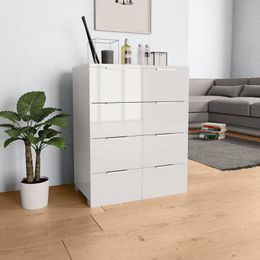Sideboard Kommode Küchenschrank Aufbewahrungsschrank Hochglanz-Weiß 60x35x80 cm Holzwerkstoff NNDG1087 MAISONCHIC