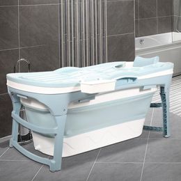 HENGDA Faltbaren Badewanne 118x60x50cm zu entspannen fur Erwachsene 118x60x50cm Ideal für kleine Badezimmer Mobile tragbare Klappbadewanne zum Aufstellen