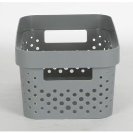 BURI - 12x Korb 4,5L Grau Aufbewahrung Körbe Spielzeugkisten Ordnung Boxen Regal Küchen