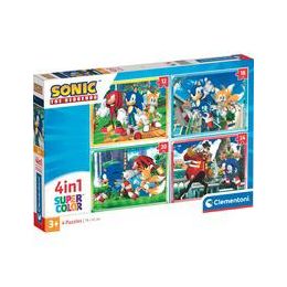 Clementoni Supercolor 4 in 1 - Sonic, Puzzle 4 Puzzle (12-24 Teile) Teile: 72 (1x 12, 1x 16, 1x 20, 1x 24) Altersangabe: von 36 Monaten bis 5 Jahren