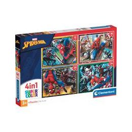 Clementoni Supercolor 4 in 1 - Marvel Spiderman, Puzzle 4 Puzzle (12-24 Teile)