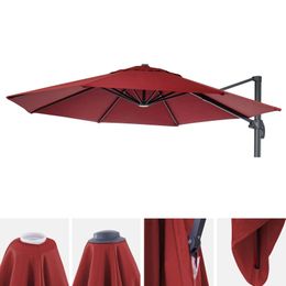 Sonnenschirmbezug MCW-A96, 8 Streben rund Ø3m 220g/m² Polyester, Ersatz-Bezug z.B. für Ampelschirm MCW-A96~ bordeaux