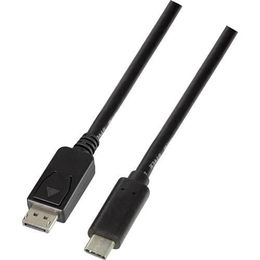 Logilink USB-C® / DisplayPort Adapterkabel USB-C® Stecker, DisplayPort Stecker 3.00 m Schwarz UA0336 USB-C®-Displaykabel