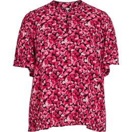 EVOKED VILA Shirtblusen, Halbarm, Stehkragen, für Damen, pink, 50