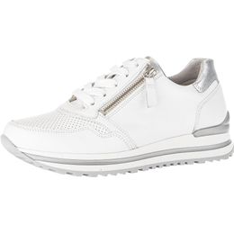 Gabor® Sneaker, Reißverschluss, Leder, für Damen, weiß, 36