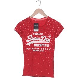 Superdry Damen T-Shirt, rot, Gr. 34