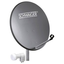 Schwaiger SAT Außeneinheit (55 cm + Twin LNB) für bis zu 2 SAT-Antenne