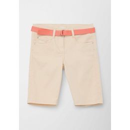 s.Oliver Bermudas Suri: Slim Fit-Bermuda mit Stoffgürtel