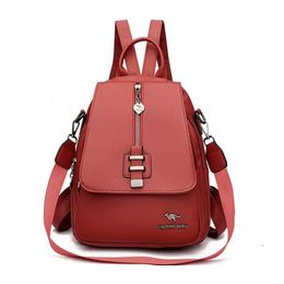 SHG Cityrucksack ◊ Rucksack Freizeitrucksack Tagesrucksack Schulrucksack Mädchen Damen (rot)