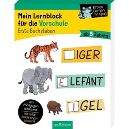 Ars Edition Mein Lernblock für die Vorschule - Erste Buchstaben - Hannah Lang, Kartoniert (TB)