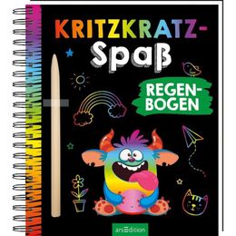 Ars Edition Kritzkratz-Spaß - Regenbogen, Kartoniert (TB)