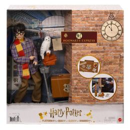 Mattel Harry Potter Gleis 9 3/4 Spielset mit Harry Potter Puppe & Hedwig Figur