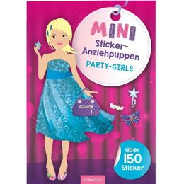 Ars Edition Mini-Sticker-Anziehpuppen - Party-Girls, Kartoniert (TB)