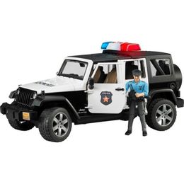 Bruder 02526 Jeep Wrangler Unlimited Rubicon Polizei mit Polizist und Ausrüstu