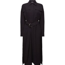 Esprit Blusenkleid, 3/4-lang, Umlegekragen, für Damen, schwarz, 40