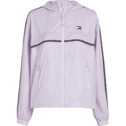 Tommy Jeans Windbreaker, Kapuze, Reißverschlusstaschen, für Damen, lila, L