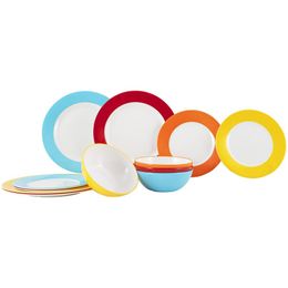Gimex Geschirrset Colour Line 12-teilig, bunt