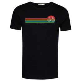 Greenbomb - Bike Sunset Stripes Spice - T-Shirts - T-Shirt Gr XXL schwarz