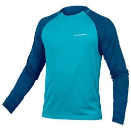 ENDURA - Singletrack Trikot Langarm - Radtrikot Gr S türkis/blau