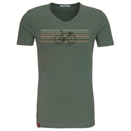 Greenbomb - Bike Happy Peak - T-Shirts - T-Shirt Gr S oliv