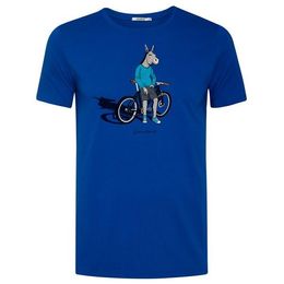 Greenbomb - Animal Donkey Bike Guide Cotton - T-Shirts - T-Shirt Gr S blau