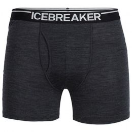Icebreaker - Anatomica Boxers with Fly - Merinounterwäsche Gr S schwarz