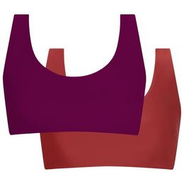 INASKA - Women's Top Pure - Bikini-Top Gr XS lila/rot