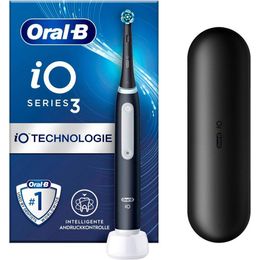 Oral-B Elektrische Zahnbürste iO Series 3, Aufsteckbürsten: 1 St., Magnet-Technologie, schwarz