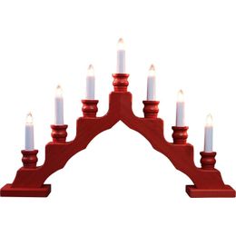 Weigla Lichterbogen Schwede, Weihnachtsdeko (1-tlg), 7-flammig, rot